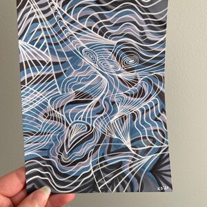 Line Art Unique Abstract Original Artwork - Etsy