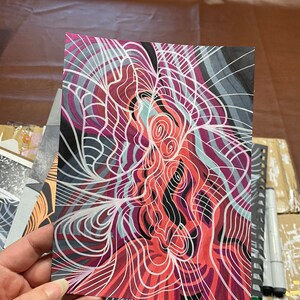 Line Art Unique Abstract Original Artwork - Etsy