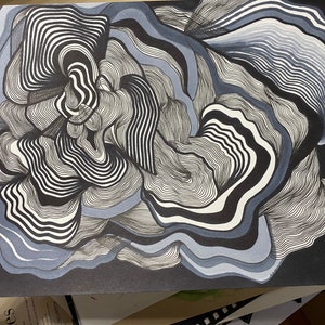 Unique Line Art Abstract Trippy Original Artwork - Etsy