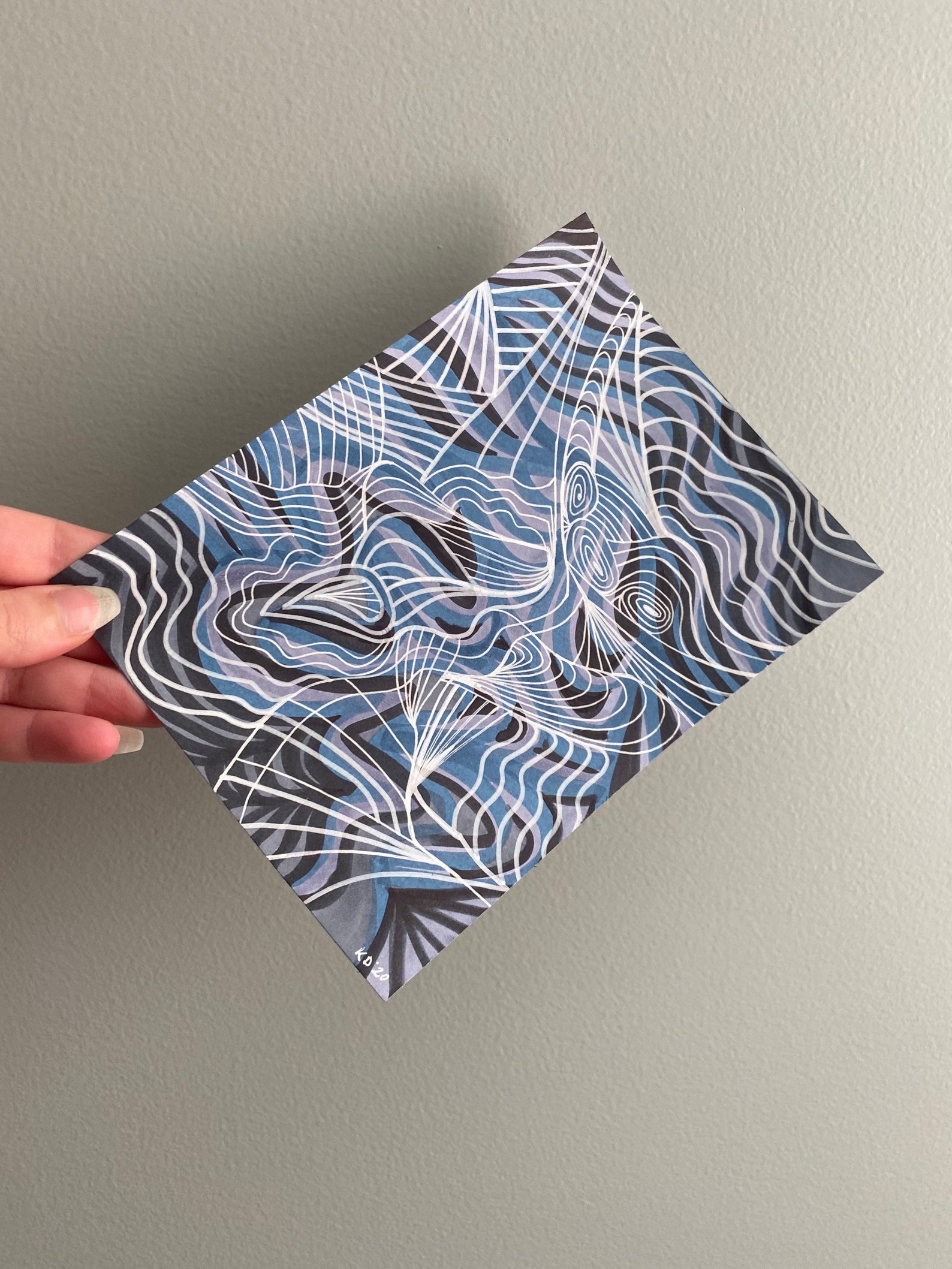 Line Art Unique Abstract Original Artwork - Etsy