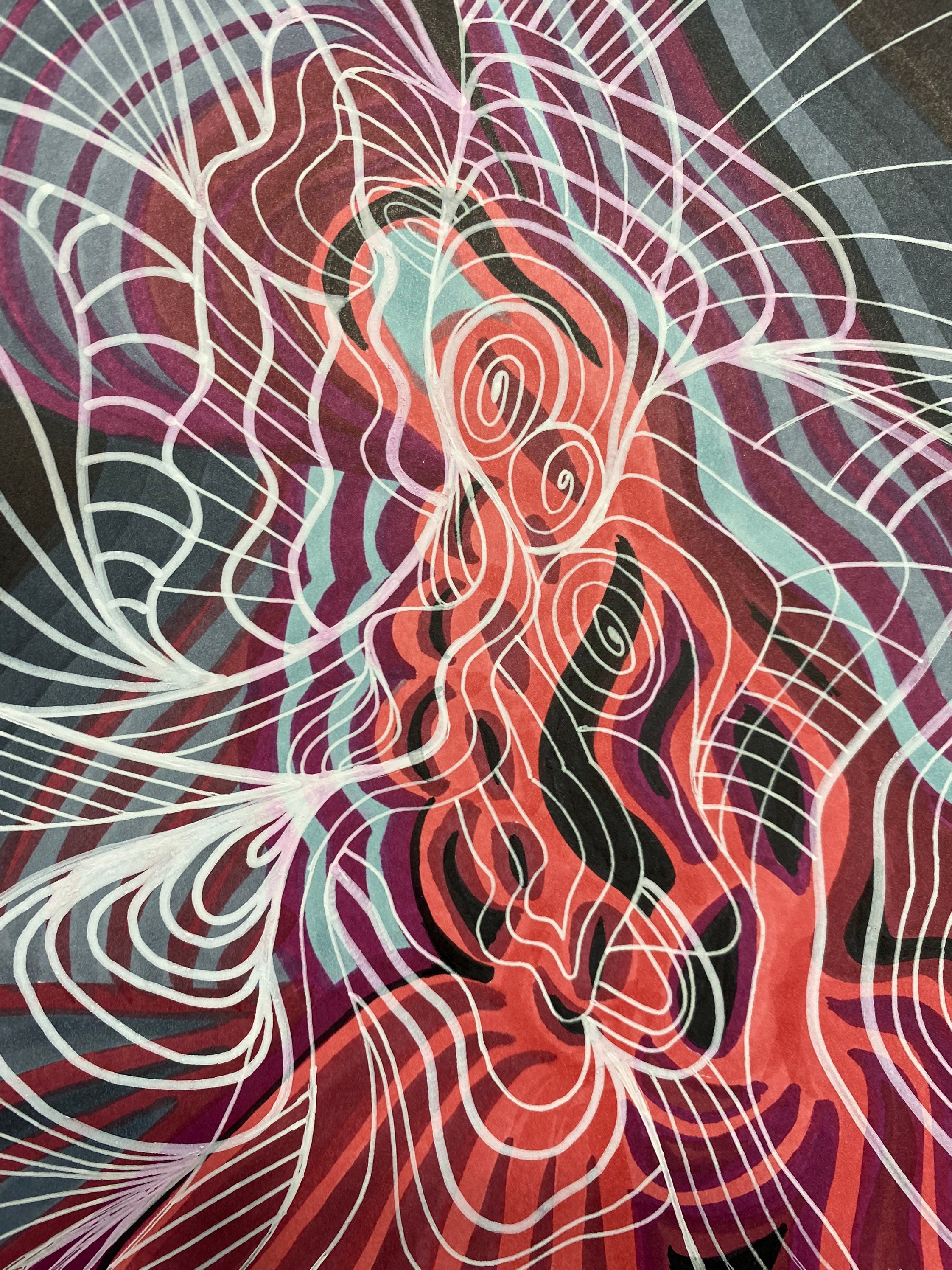Line Art Unique Abstract Original Artwork - Etsy