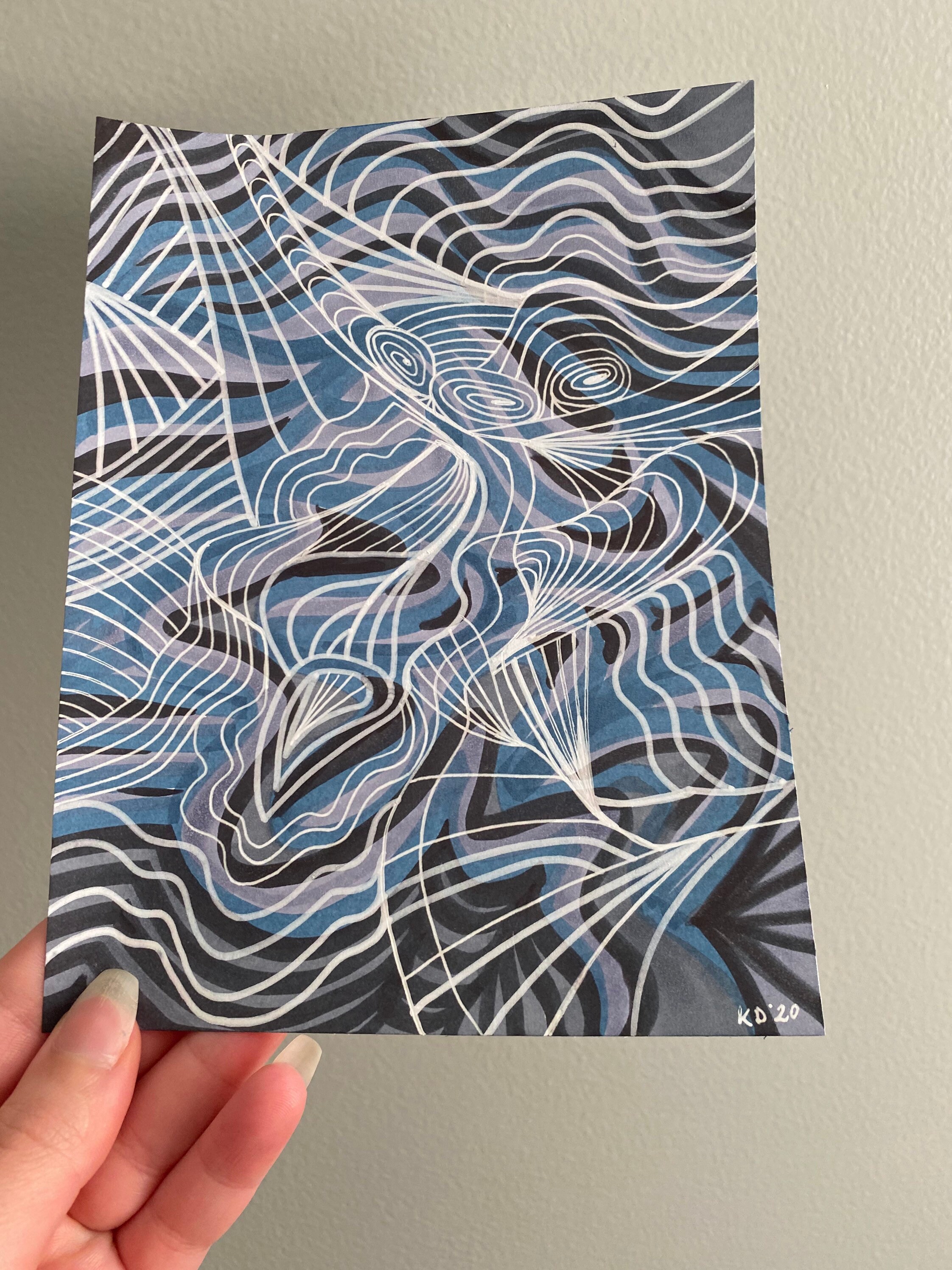 Line Art Unique Abstract Original Artwork - Etsy