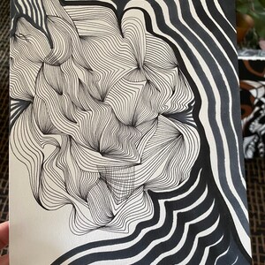 Unique Line Art Abstract Abstract Original Artwork - Etsy