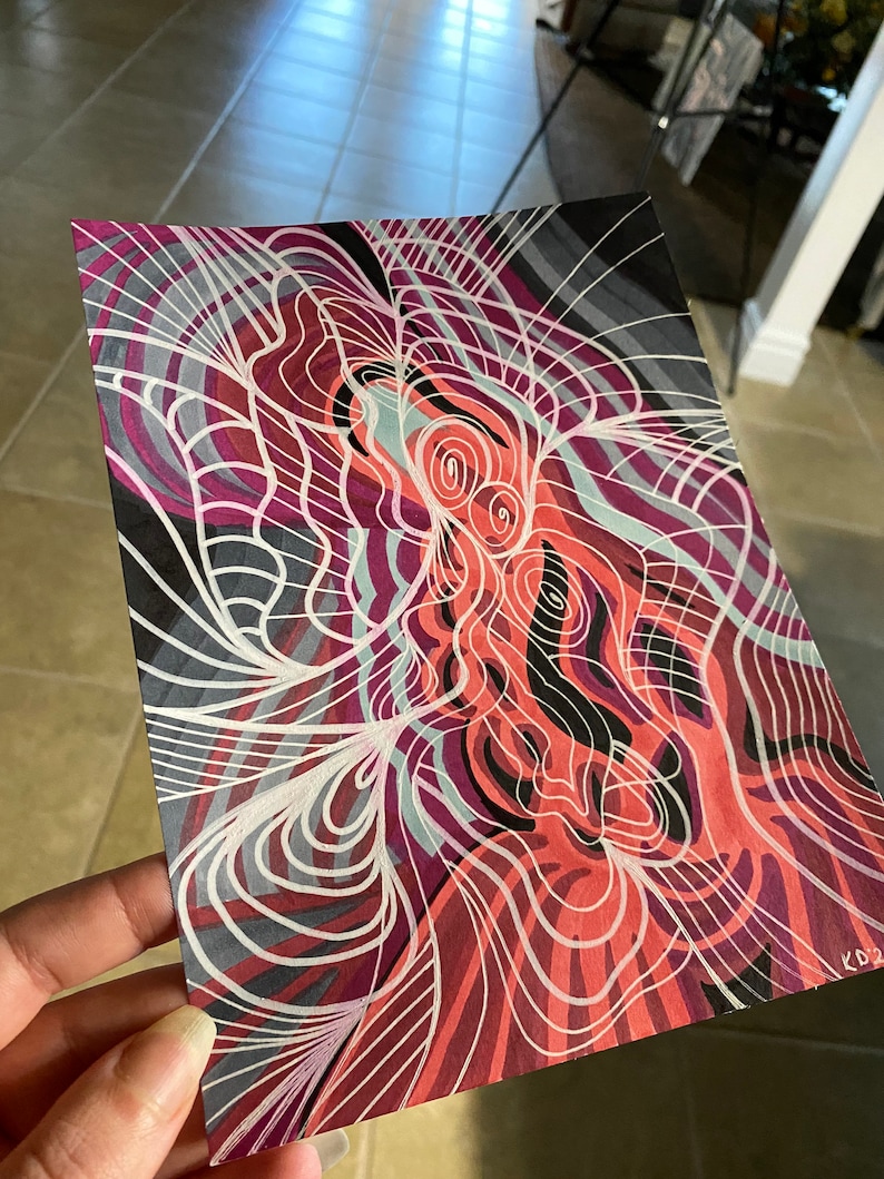 Line Art Unique Abstract Original Artwork - Etsy