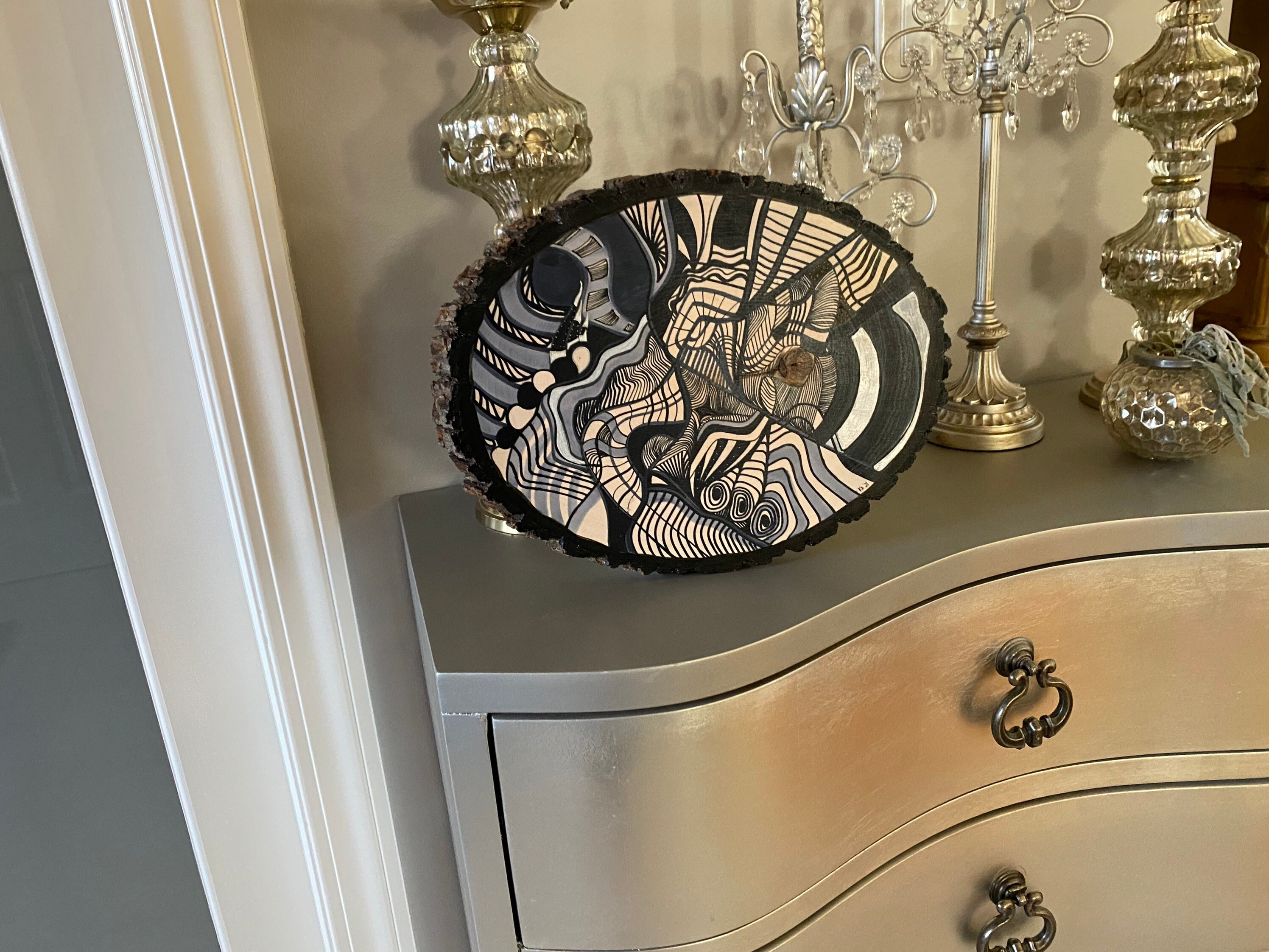 Line Art Wood Plaque - Etsy