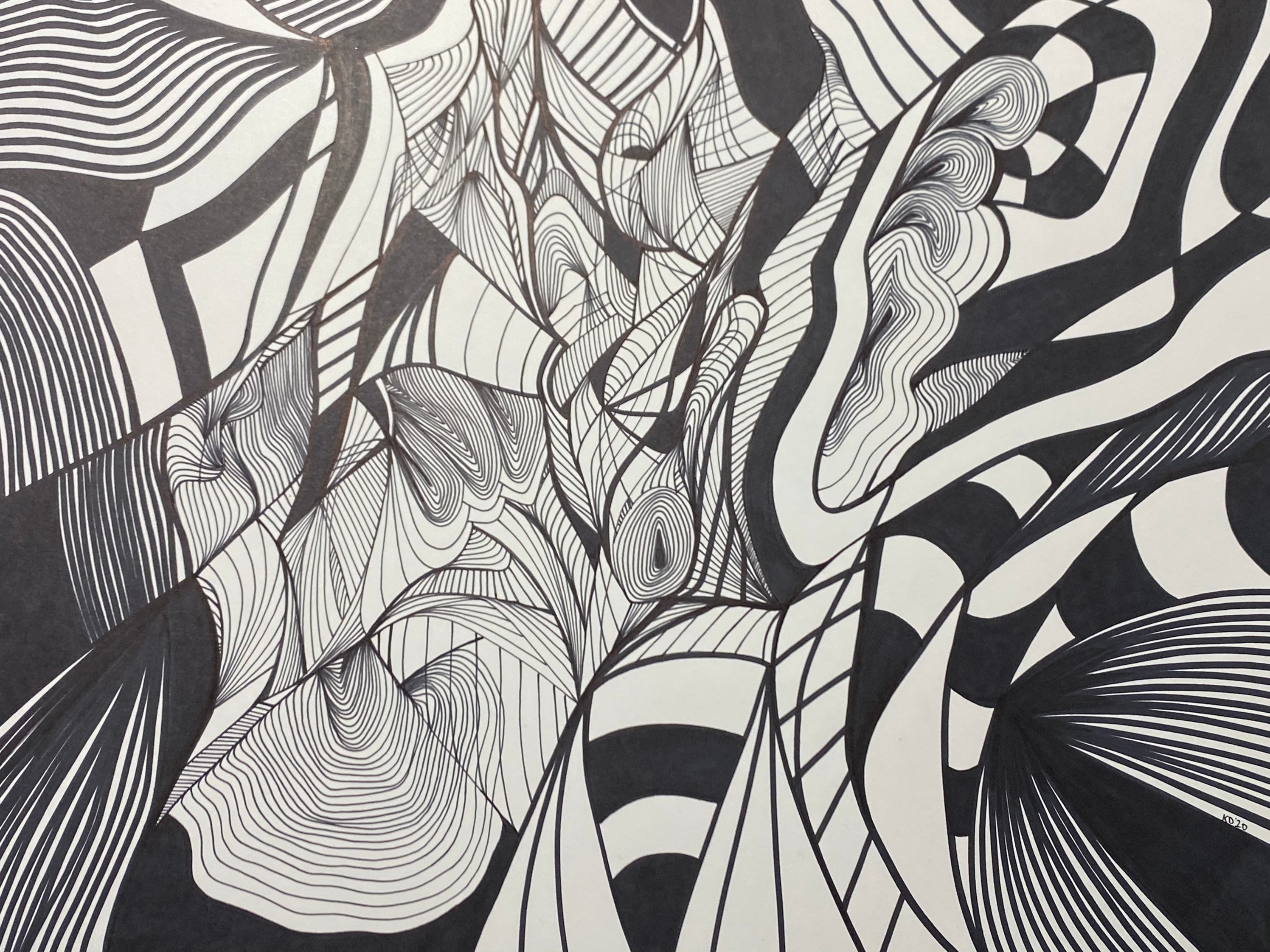 Non Objective Art Black And White