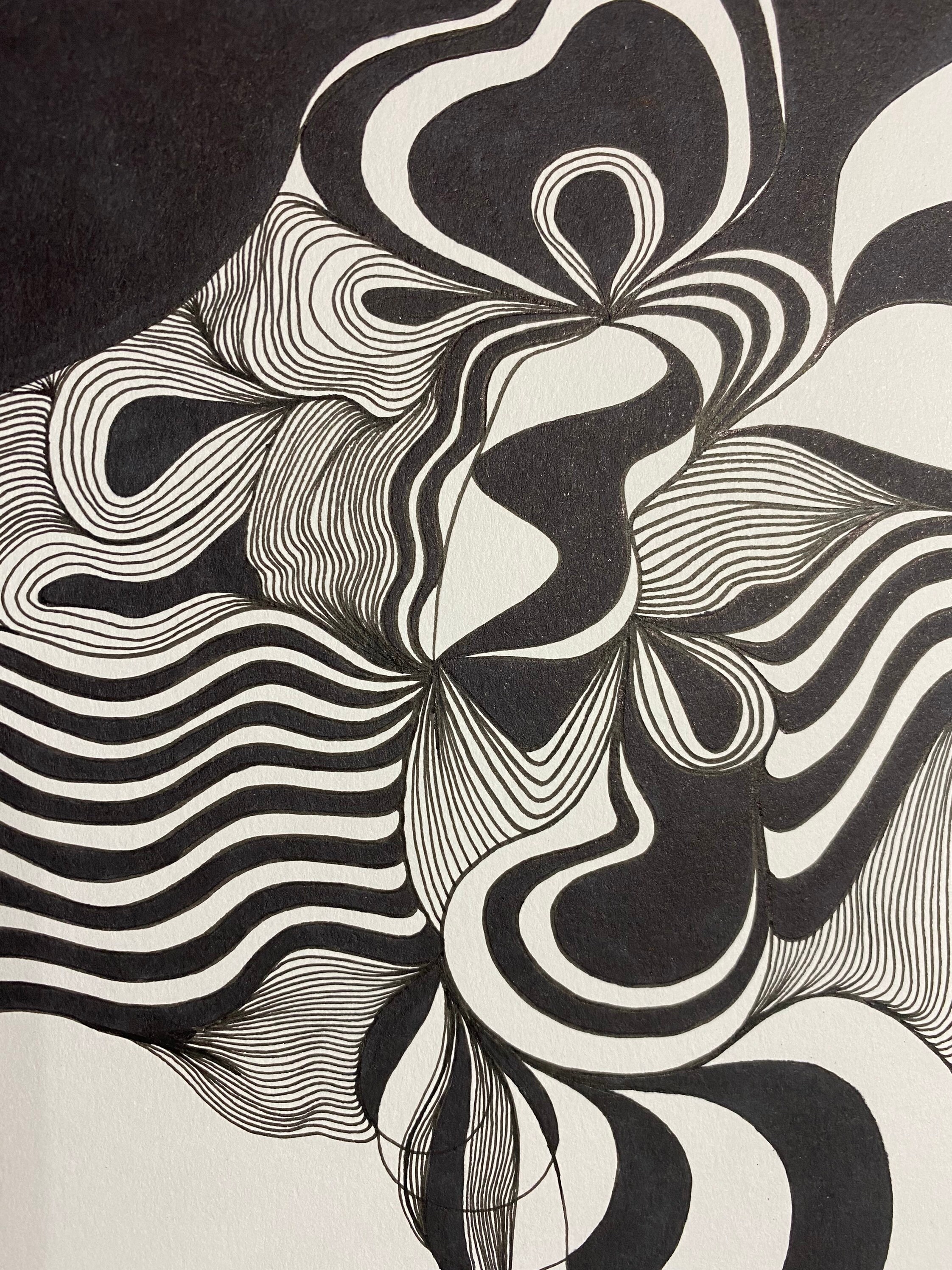 Unique Line Art Abstract Design Wall Art Original Artwork - Etsy