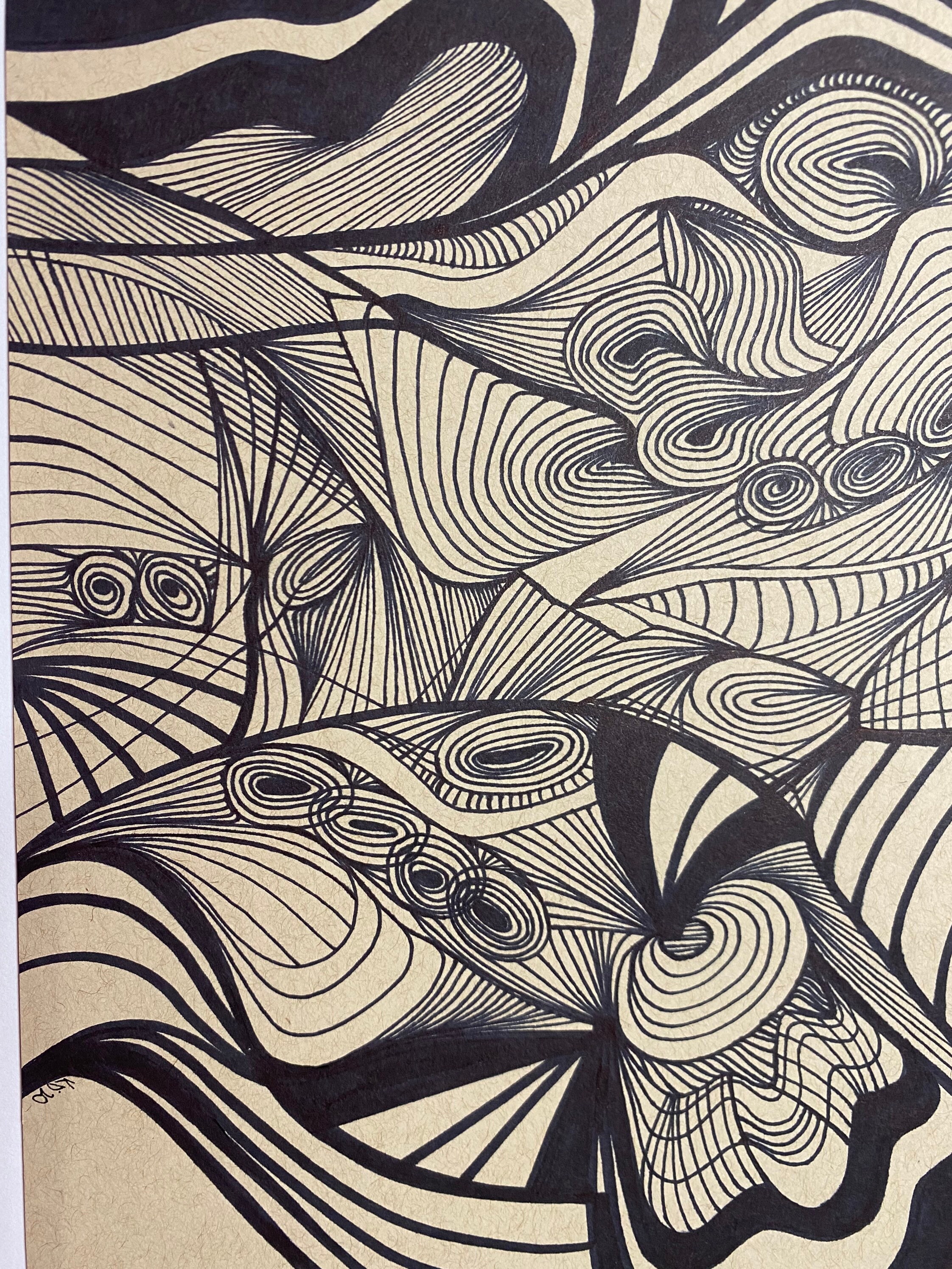 Unique Line Art Abstract Trippy Zen Artwork - Etsy