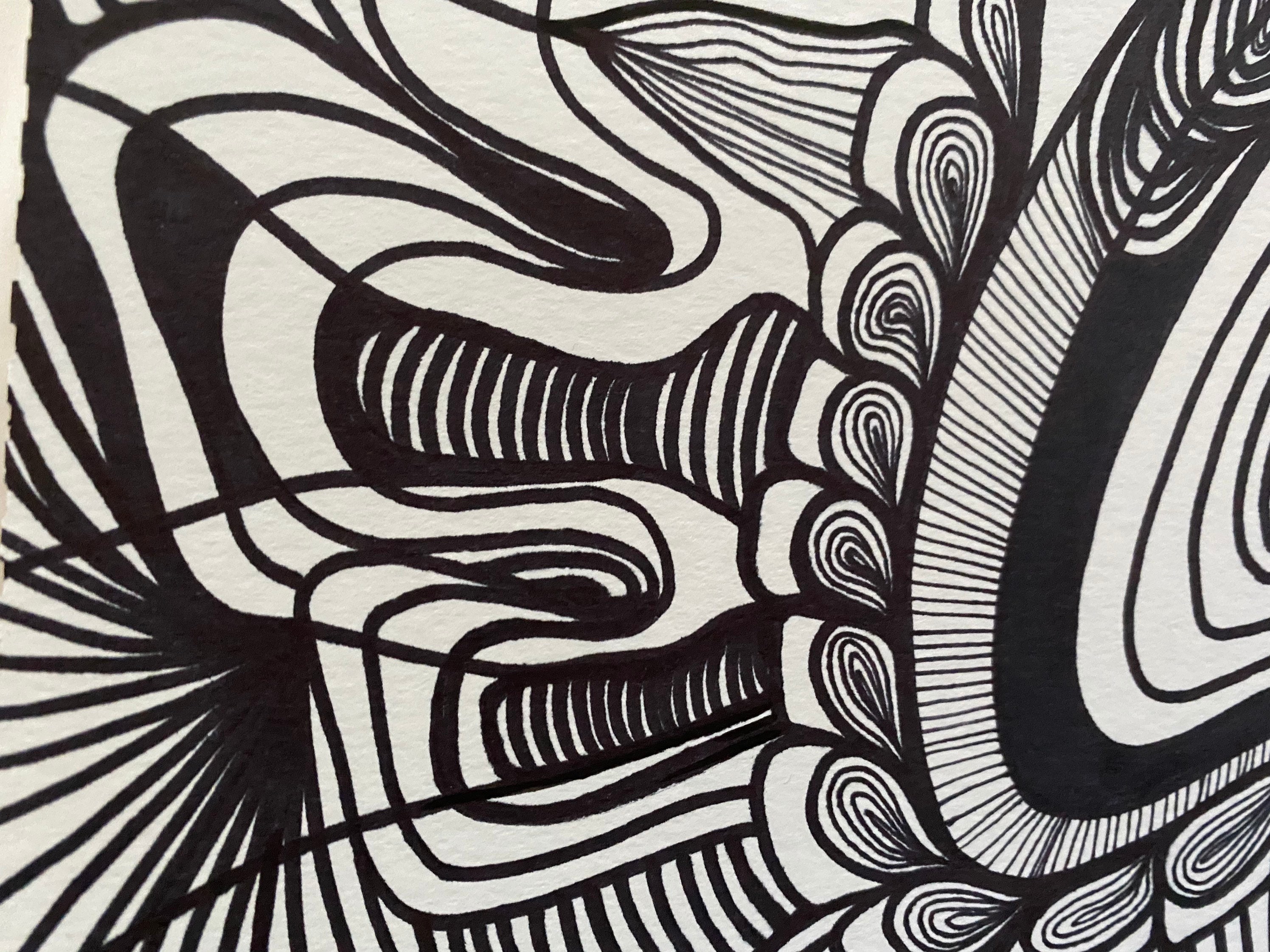 Unique Line Art Abstract Trippy Zen Original Artwork - Etsy