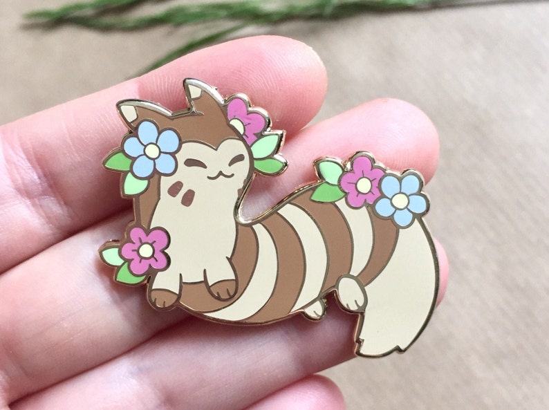 Furret Pokemon Hard Enamel Pin Ferret Ootachi | Etsy