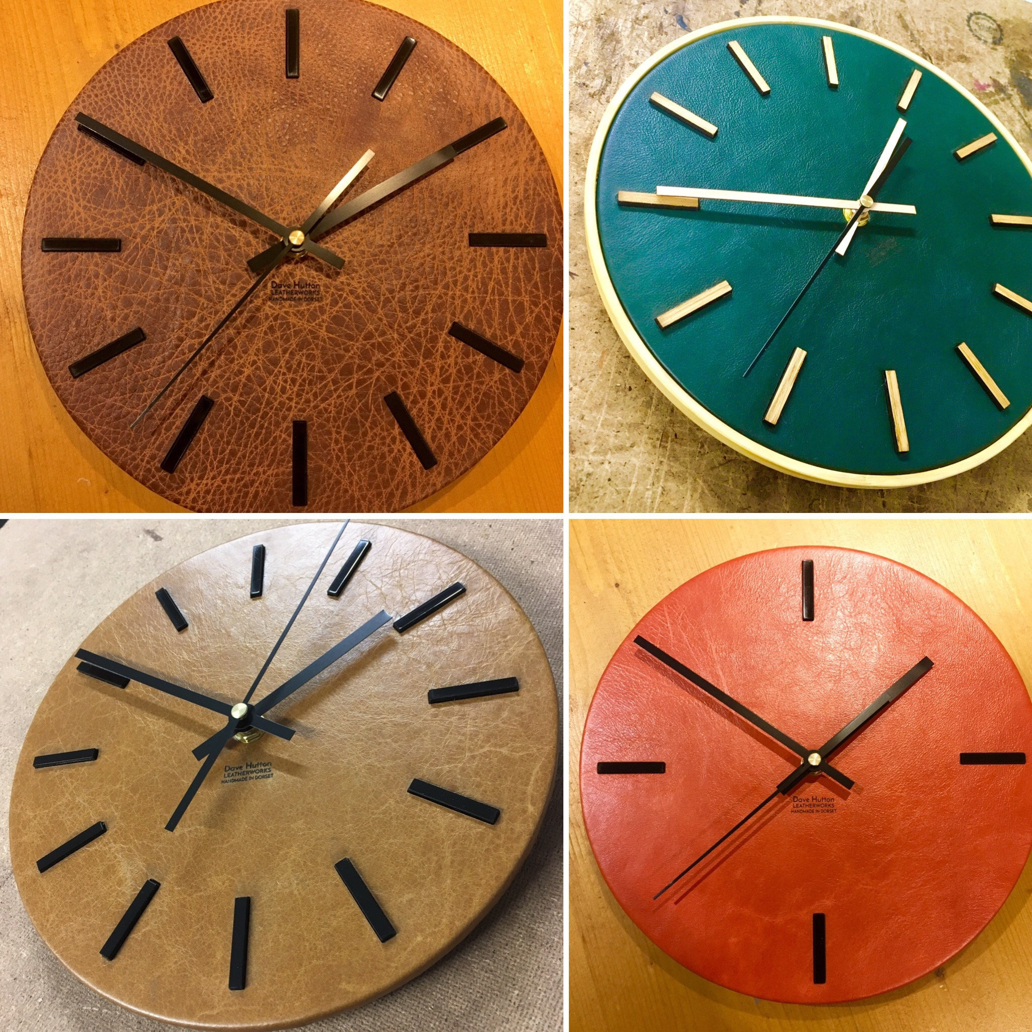 Leather Wall Clock | Etsy