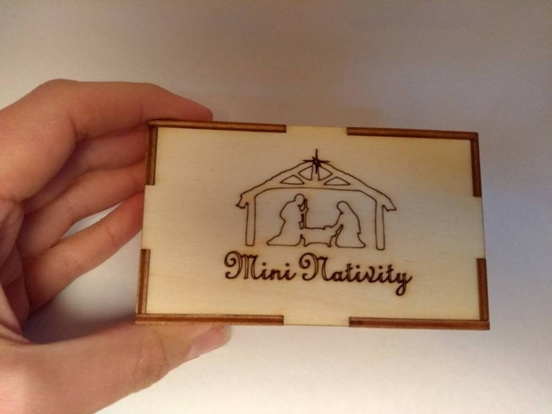 Miniature Wooden Nativity Set in a Box - Etsy UK