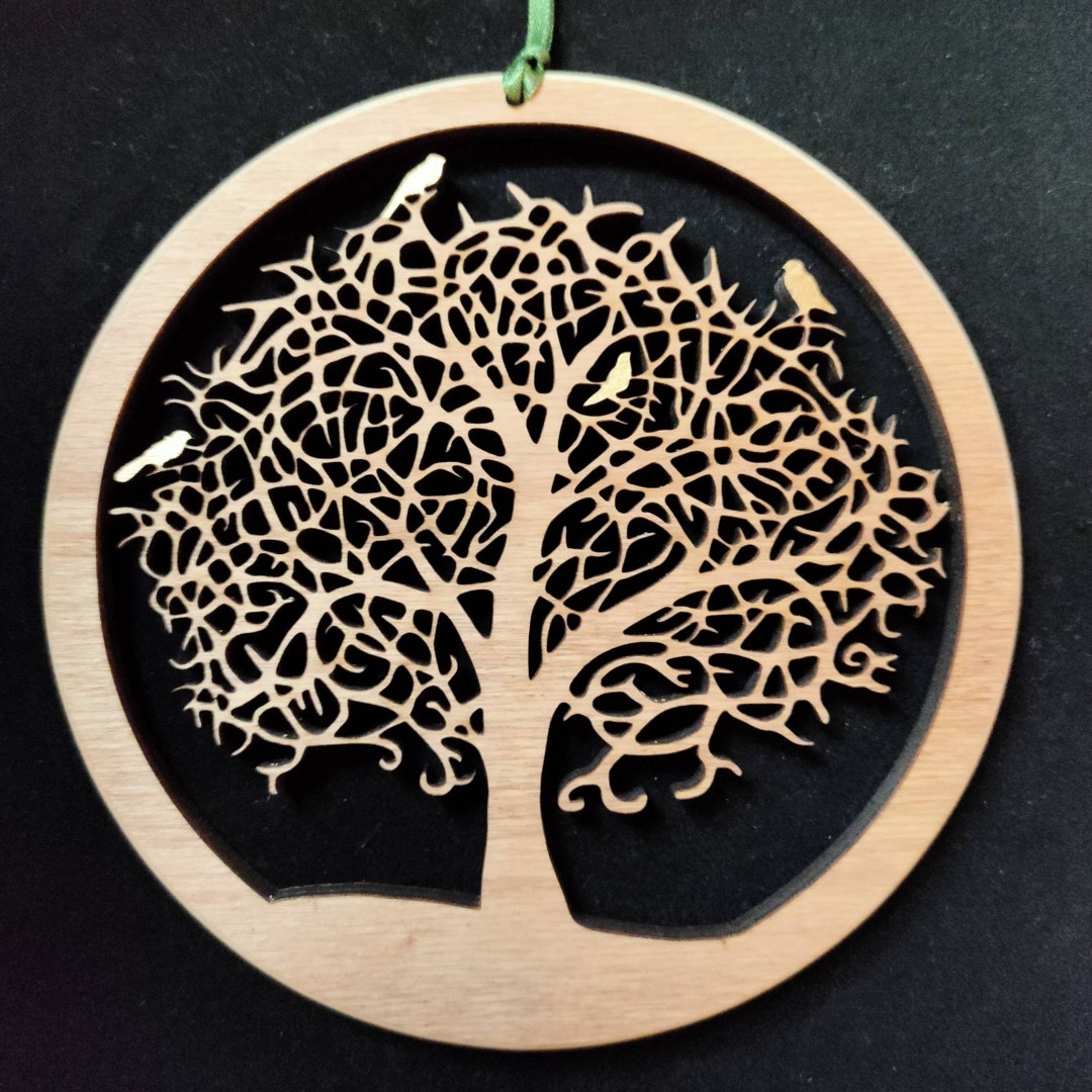 Small Tree of Life - Compact Wooden Hanging - Etsy