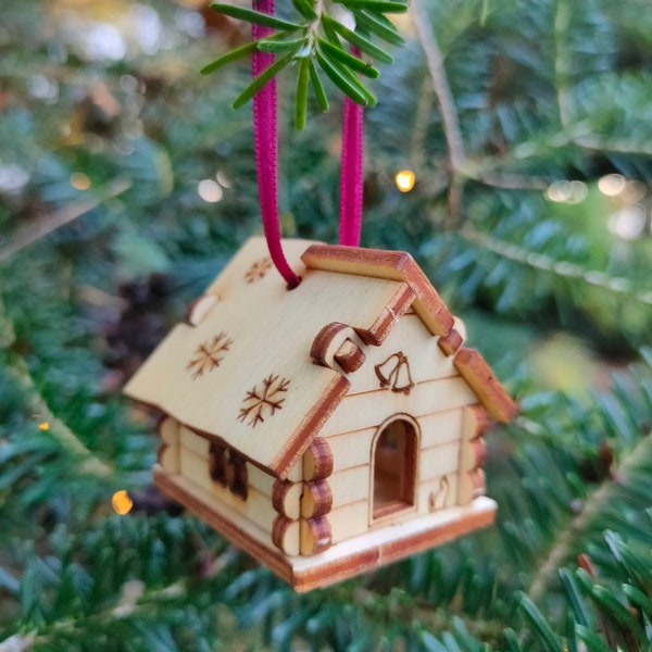 Log Cabin Ornament - Etsy