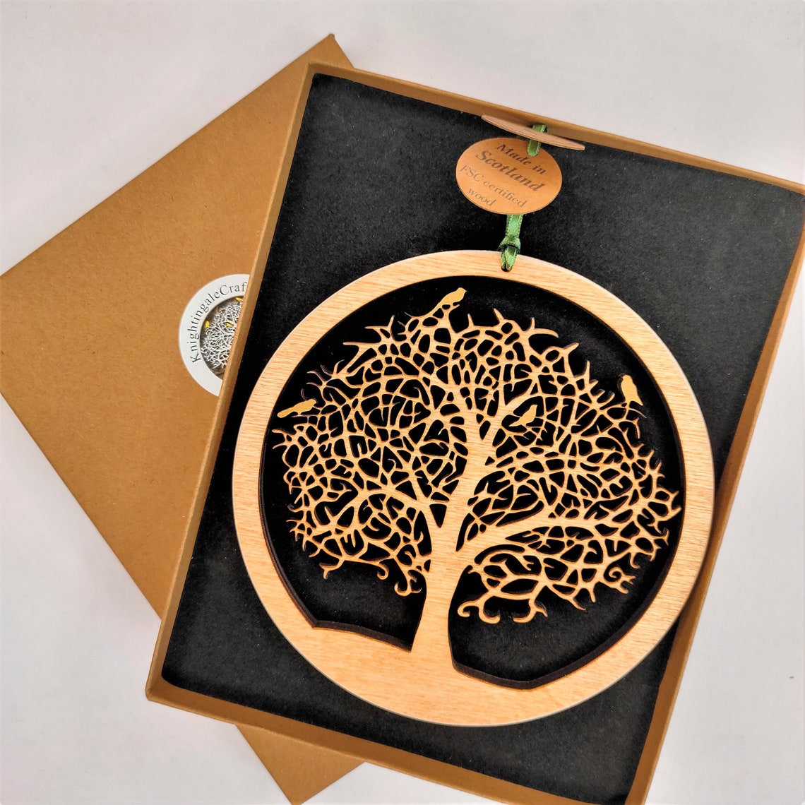 Small Tree of Life - Compact Wooden Hanging - Etsy UK