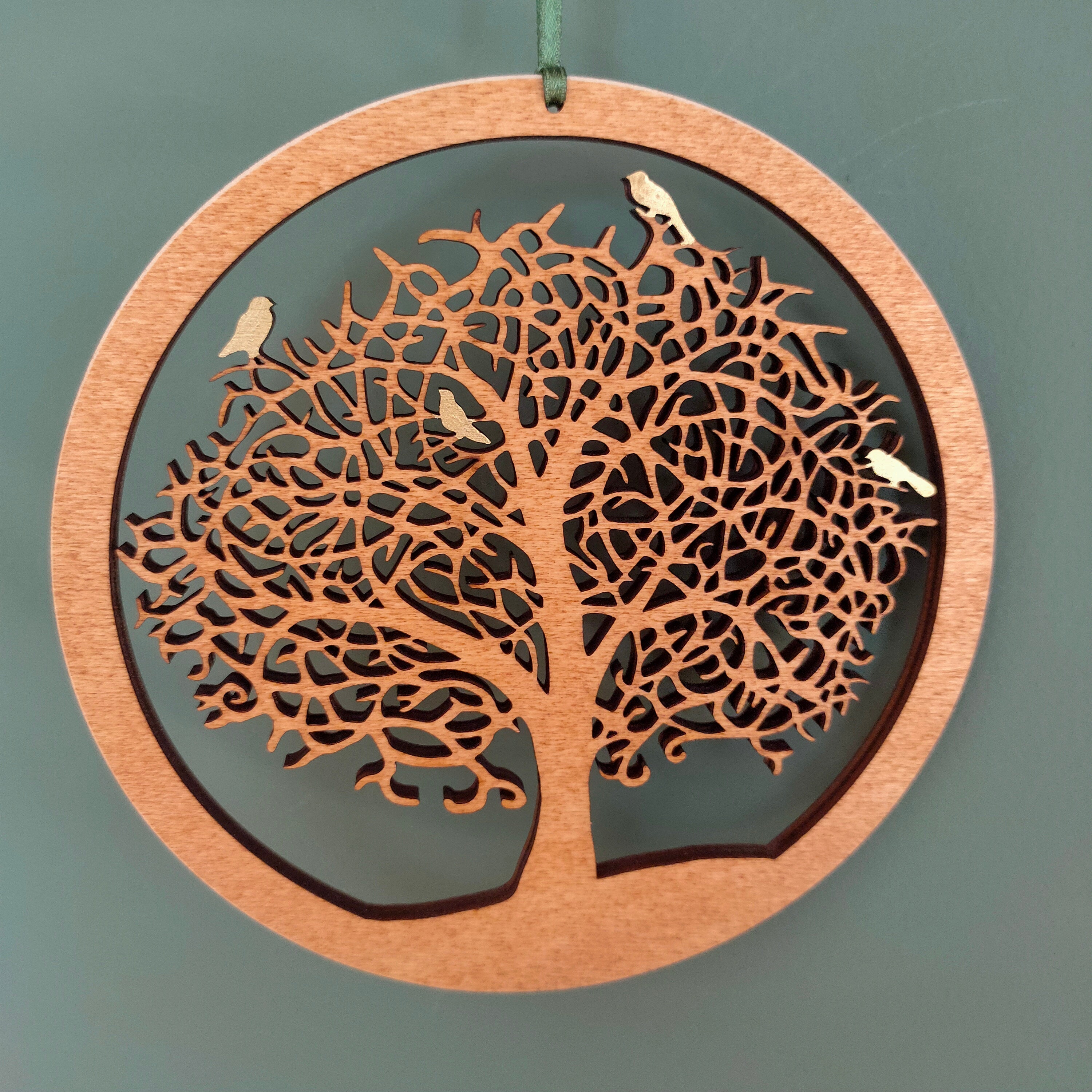 Small Tree of Life - Compact Wooden Hanging - Etsy UK