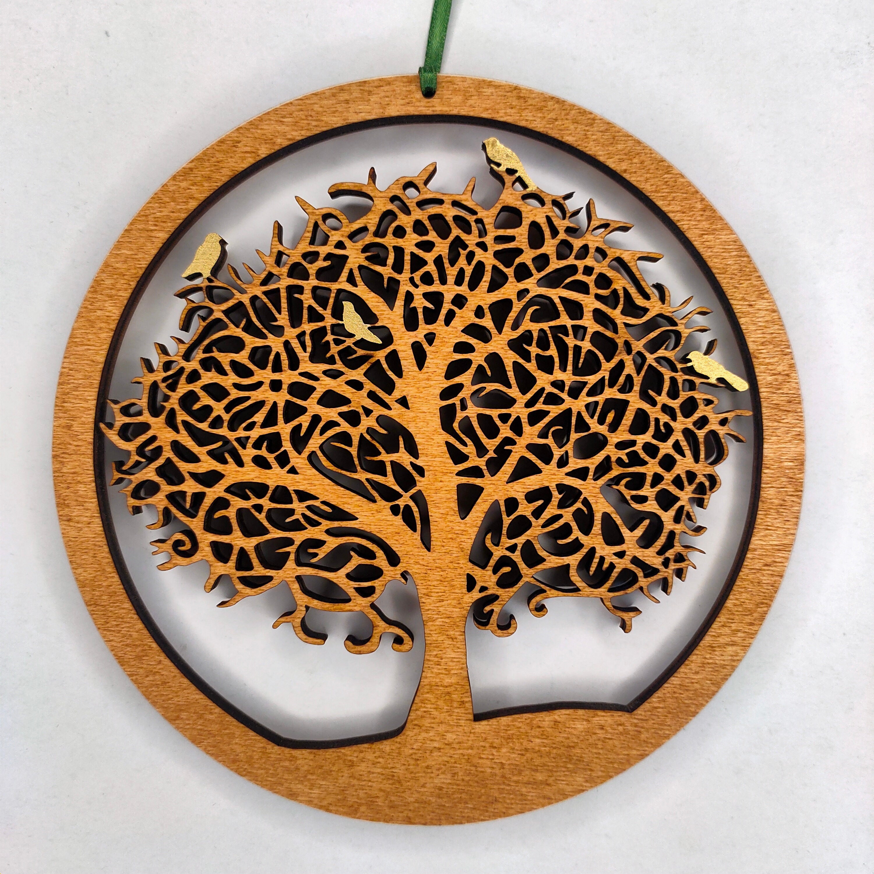 Small Tree of Life - Compact Wooden Hanging - Etsy UK