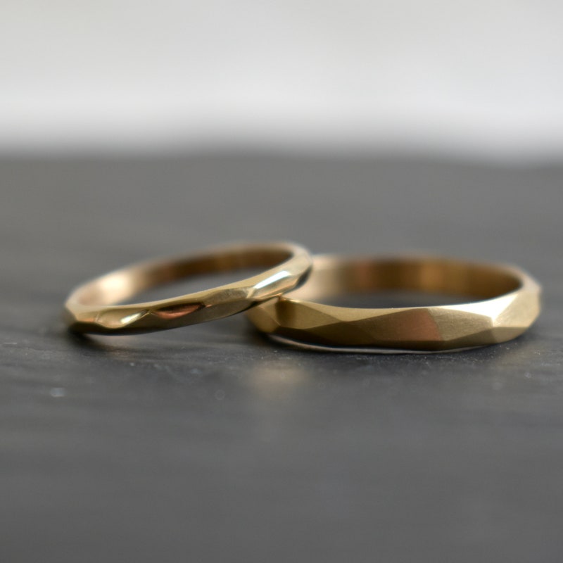 Faceted Wedding Ring - Etsy
