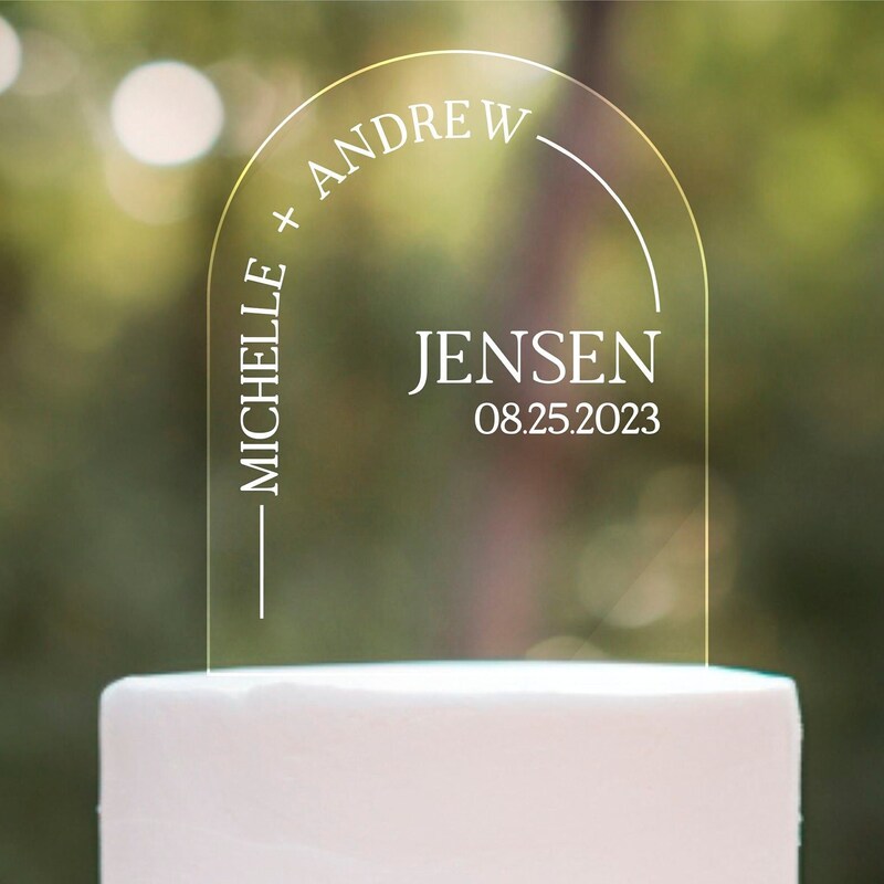 Acrylic Wedding Cake Topper - Etsy