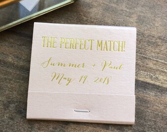 The Perfect Match Personalized Matches Set of 100 Wedding | Etsy