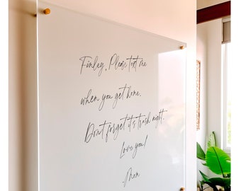 Blank Acrylic Dry Erase Writing Board With Standoffs Wall - Etsy