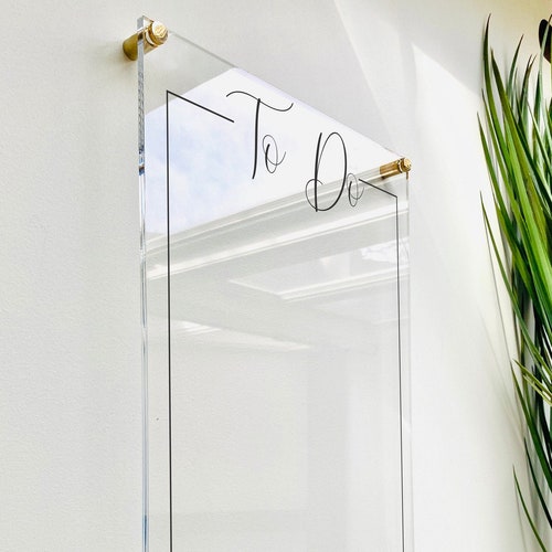 Acrylic to Do List for Wall Dry Erase Board Clear Acrylic - Etsy