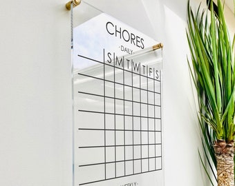 Personalized Chore Chart for 3 Kids Custom Chore Children Girl Dry ...