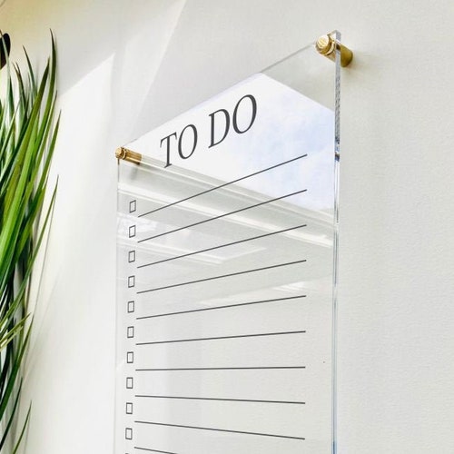 Acrylic to Do List for Wall Dry Erase Board Clear Acrylic - Etsy