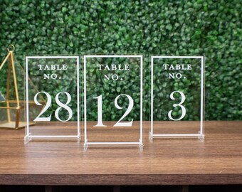 Wood table numbers | Etsy