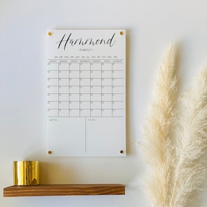Personalized Dry Erase Calendar Board for Wall, 7 Week Design Ll Weekly ...