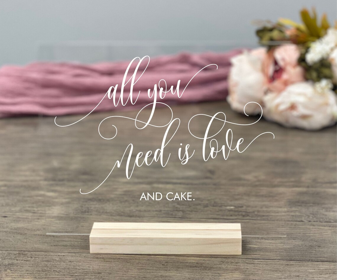 Cake Table Sign Acrylic Wedding Sign Brunch Engagement | Etsy