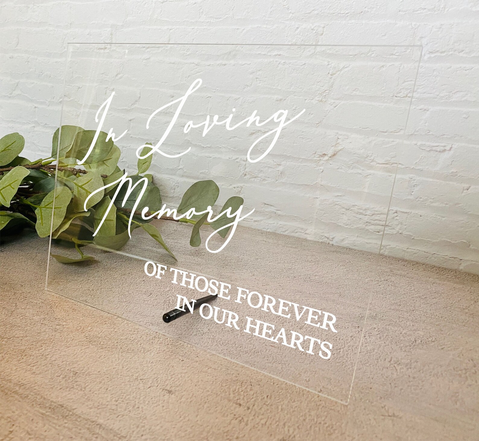 In Loving Memory, Memorial Table Sign Clear Acrylic Wedding Sign Cards ...