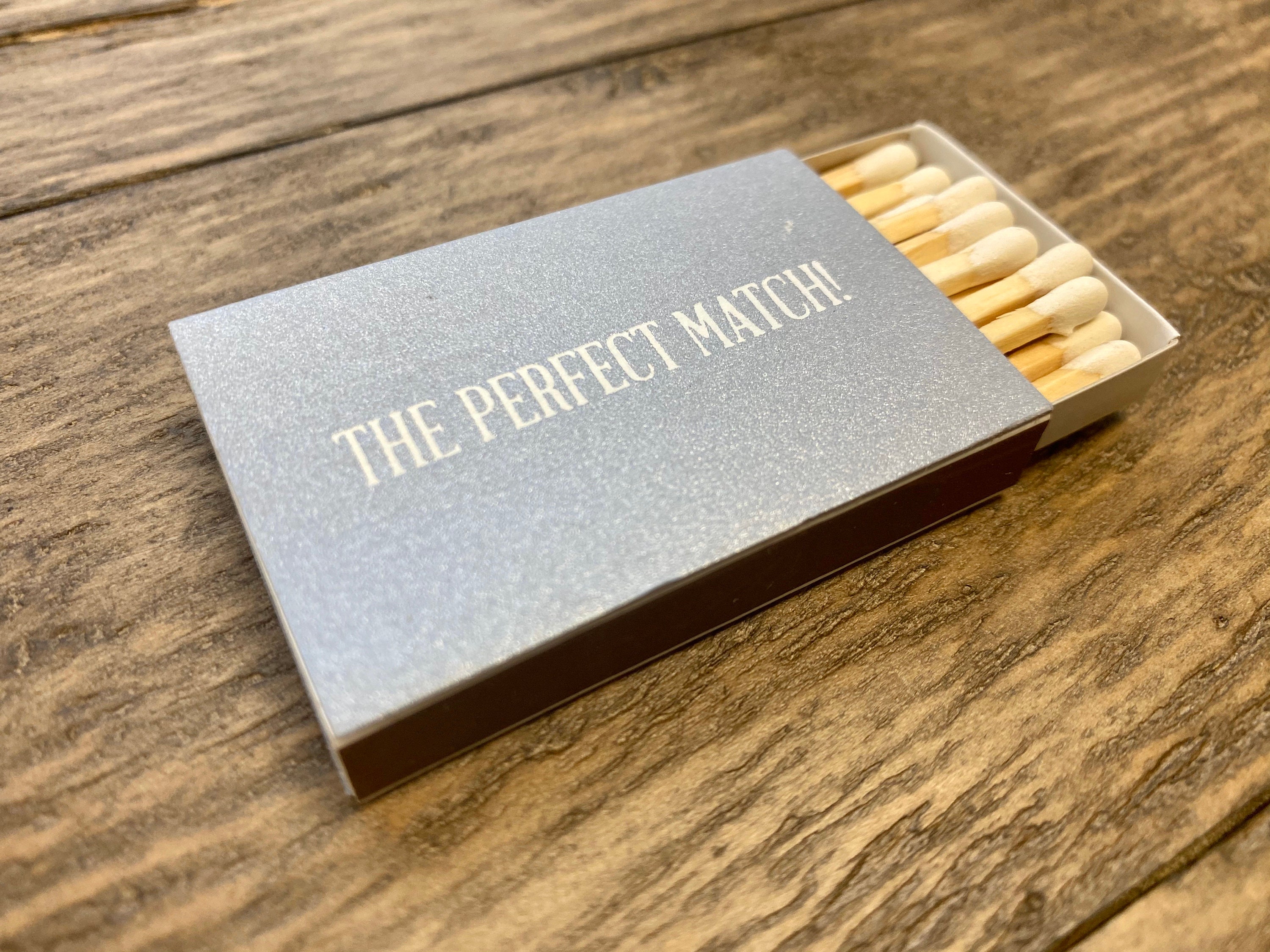The Perfect Match Personalized Matches Set of 100 Wedding | Etsy