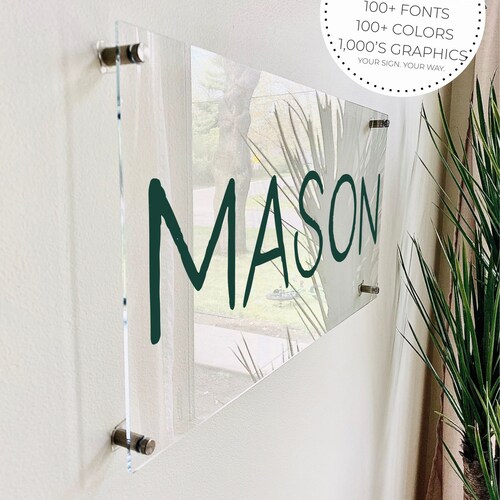 Custom Acrylic Name Sign Nursery Wall Girl Boy Baby Last - Etsy