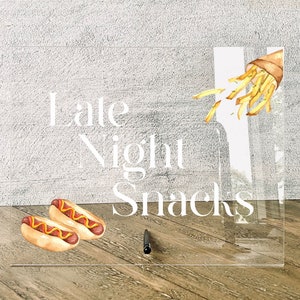 Snack Table Sign Custom Acrylic Wedding Sign Late Night Bites Wedding ...