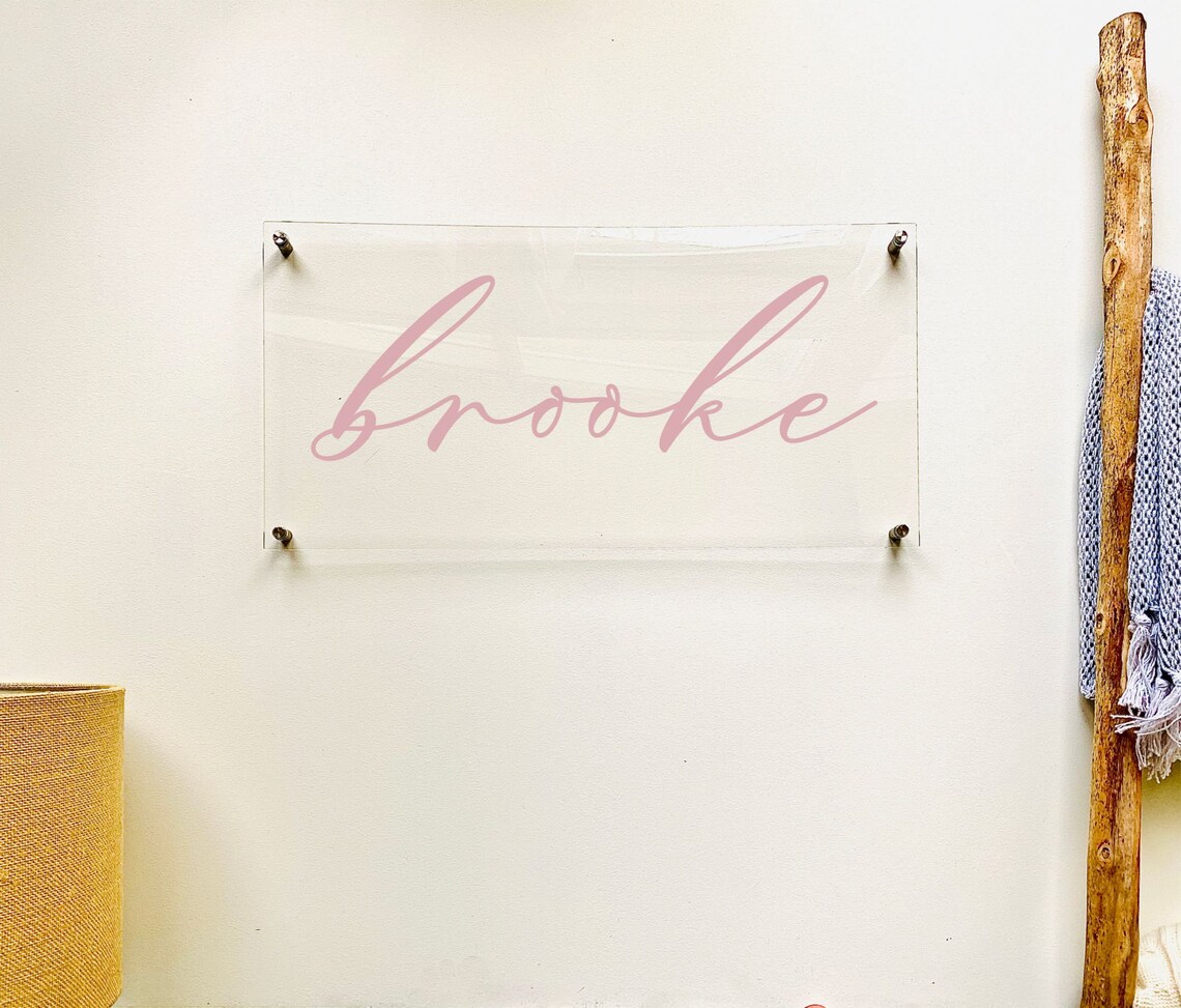 Custom Acrylic Name Sign nursery wall girl boy baby last | Etsy