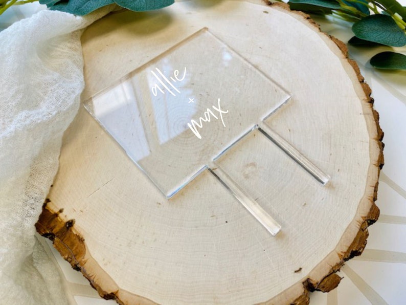 Wedding Cake Topper Custom Clear Acrylic Wedding Cake - Etsy