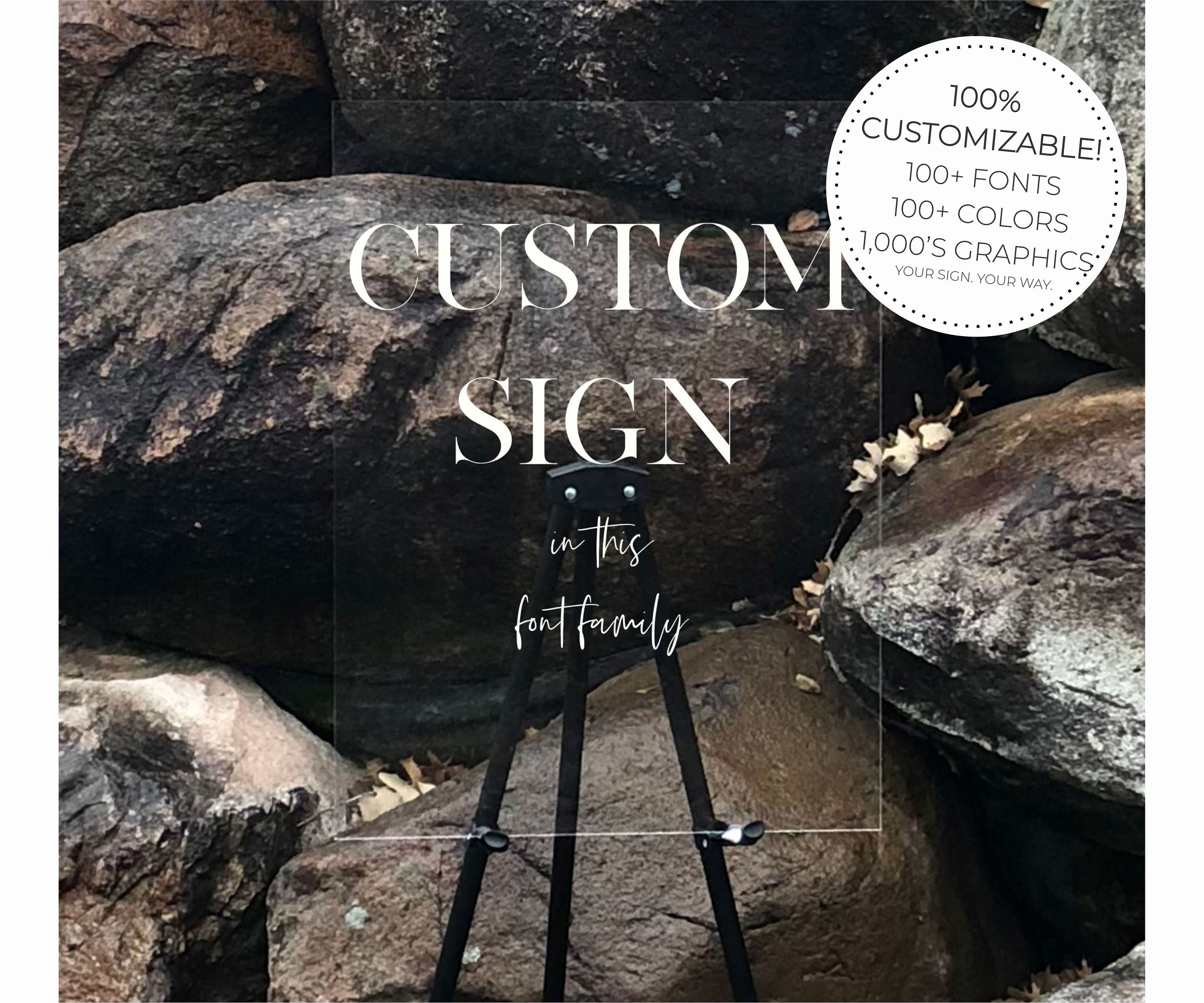 Custom Large Acrylic Sign Clear Wedding Sign Custom Wedding | Etsy