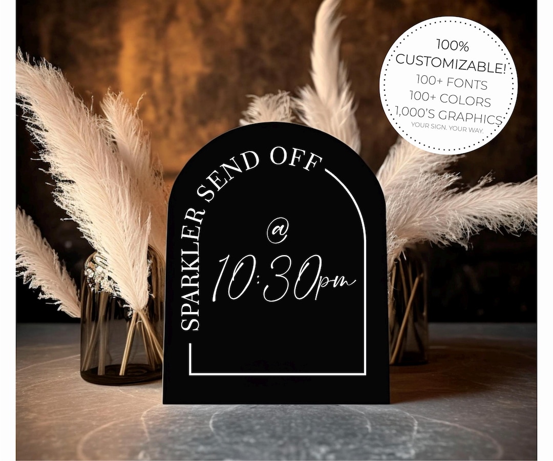 Sparkler Send off Sign || Custom Acrylic Wedding Sign Hashtag Photo ...