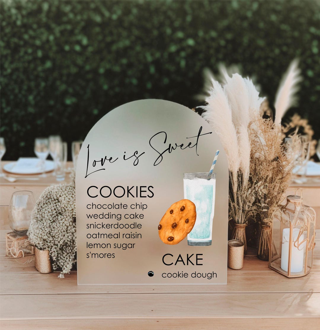 Custom Menu Table Sign || Ice Cream Cookies Milk Food Menu Kids ...