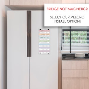 Acrylic Habit Tracker List With MAGNETIC or VELCRO® Brand Fasteners ...