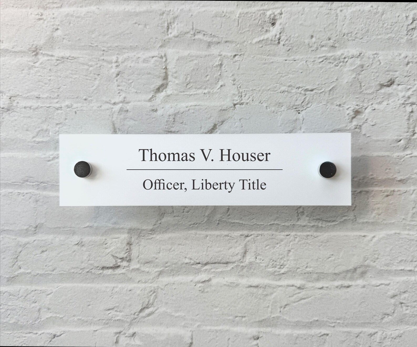 Custom Office Sign – Acrylic Name Plate or Suite Number With Standoffs ...