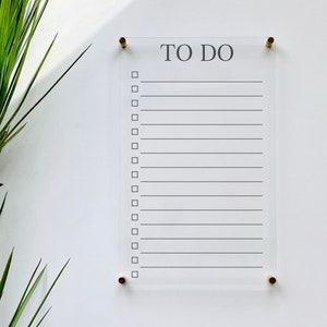 Acrylic to Do List for Wall || Dry Erase Board Clear Acrylic Calendar ...