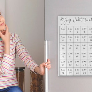 Acrylic Habit Tracker Board for Wall / Fridge | Notes, Memo Board Dry ...