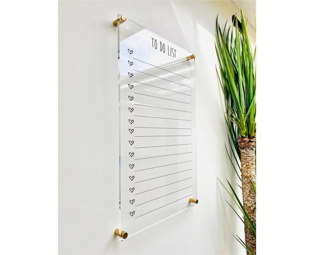 Acrylic to Do List for Wall || Dry Erase Board Clear Acrylic Calendar ...