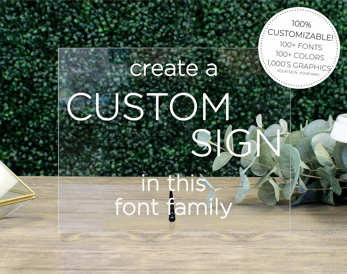 Custom Acrylic Table Sign Wedding Sign Hashtag Photo Booth | Etsy