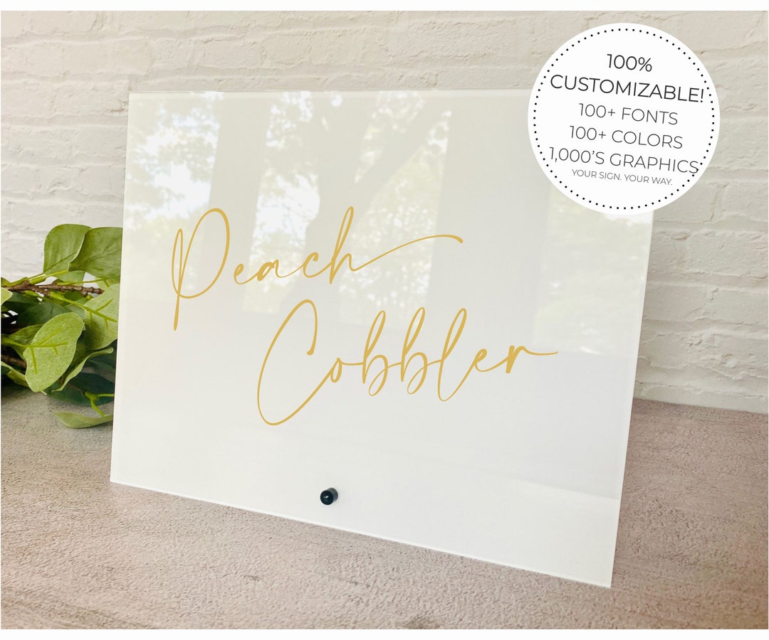 Custom Food Table Sign Custom Buffet Wedding Acrylic Sign Late Night ...