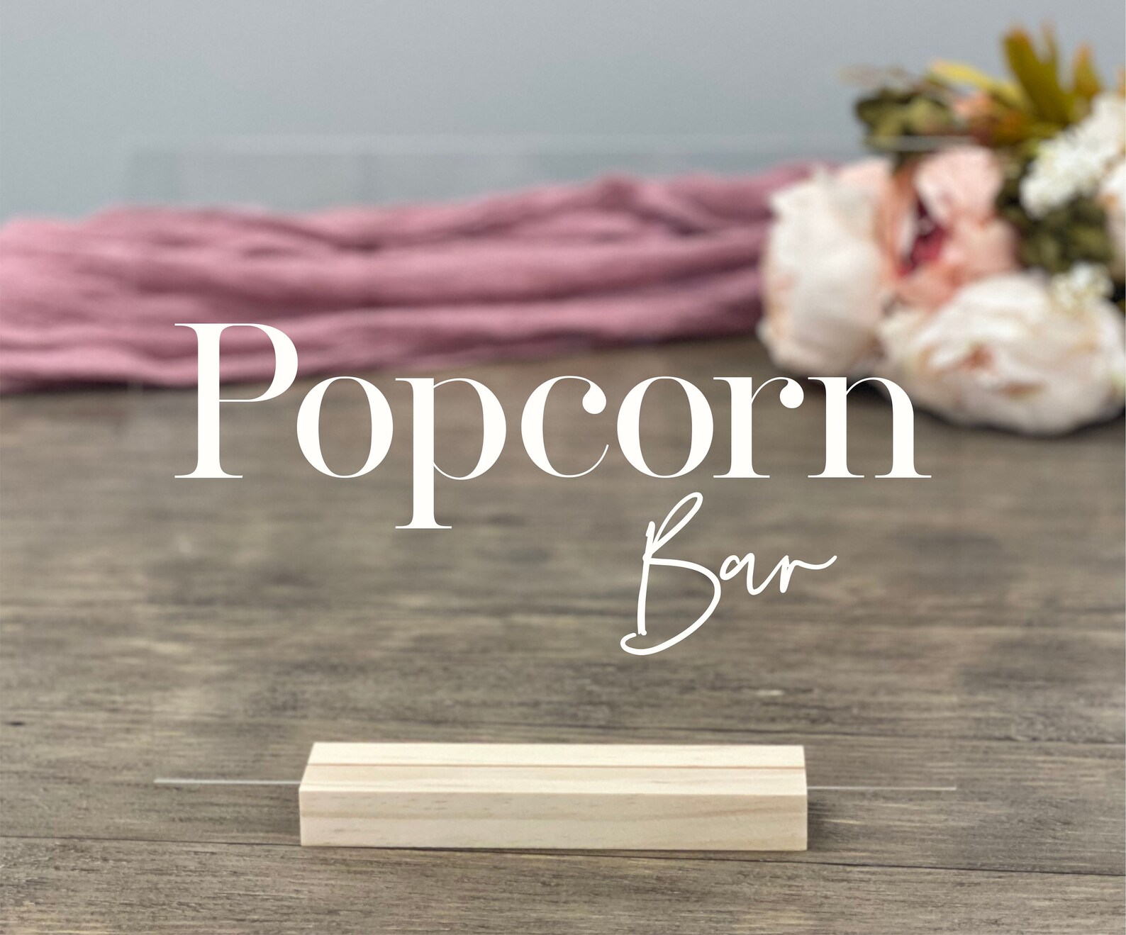 Popcorn Bar Table Sign Popcorn Stand Station Wedding Bridal | Etsy