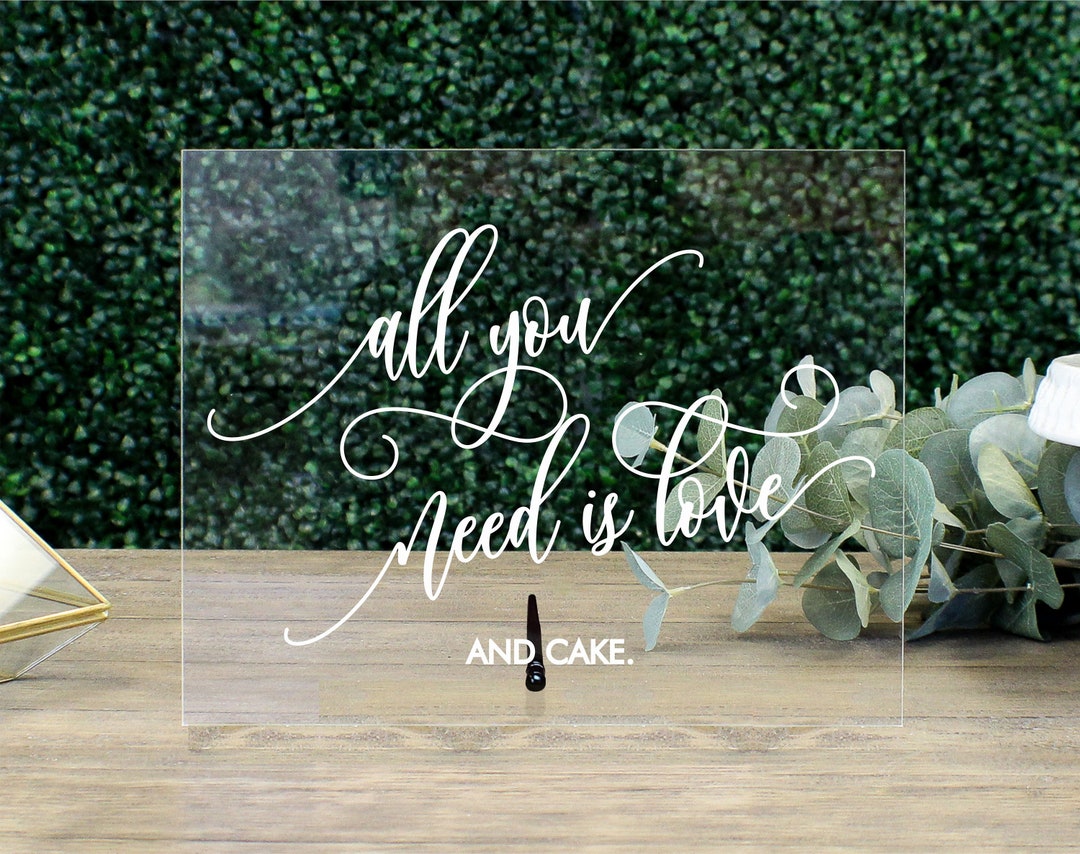 Cake Table Sign Acrylic Wedding Sign Brunch Engagement Party Mimosa Bar ...