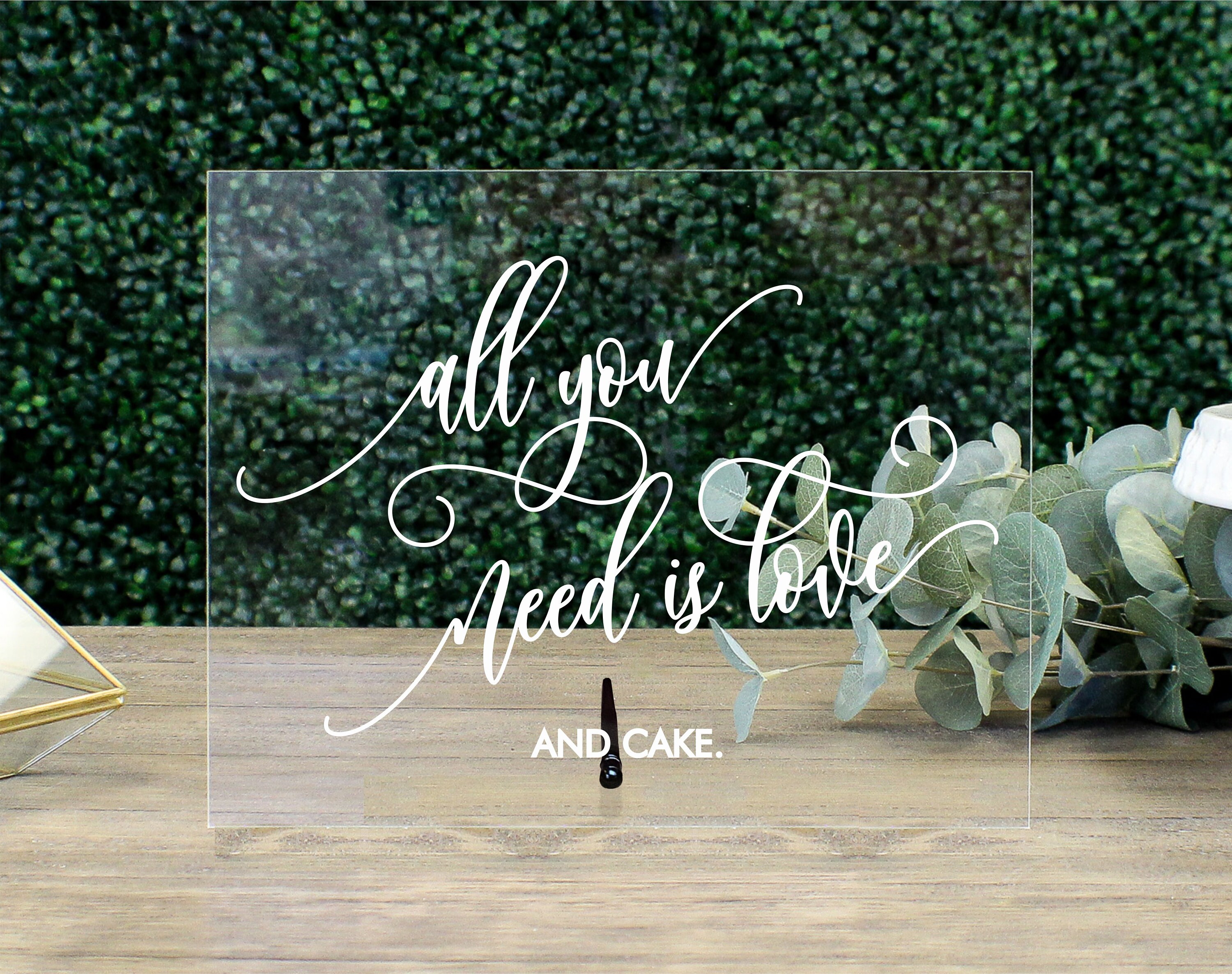 Cake Table Sign Acrylic Wedding Sign Brunch Engagement - Etsy